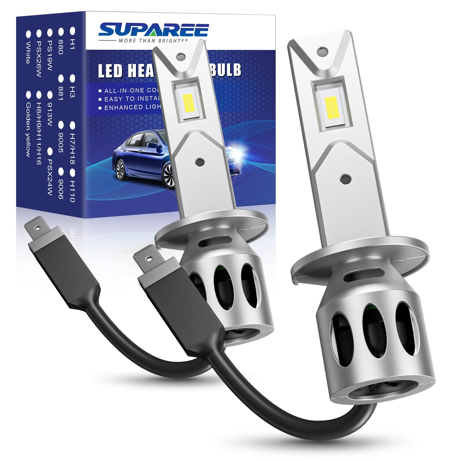 H-SERIES LED BULBS SUPAREE H1 H7 H11 H15 H8 H10 Replace HID Bulbs ...