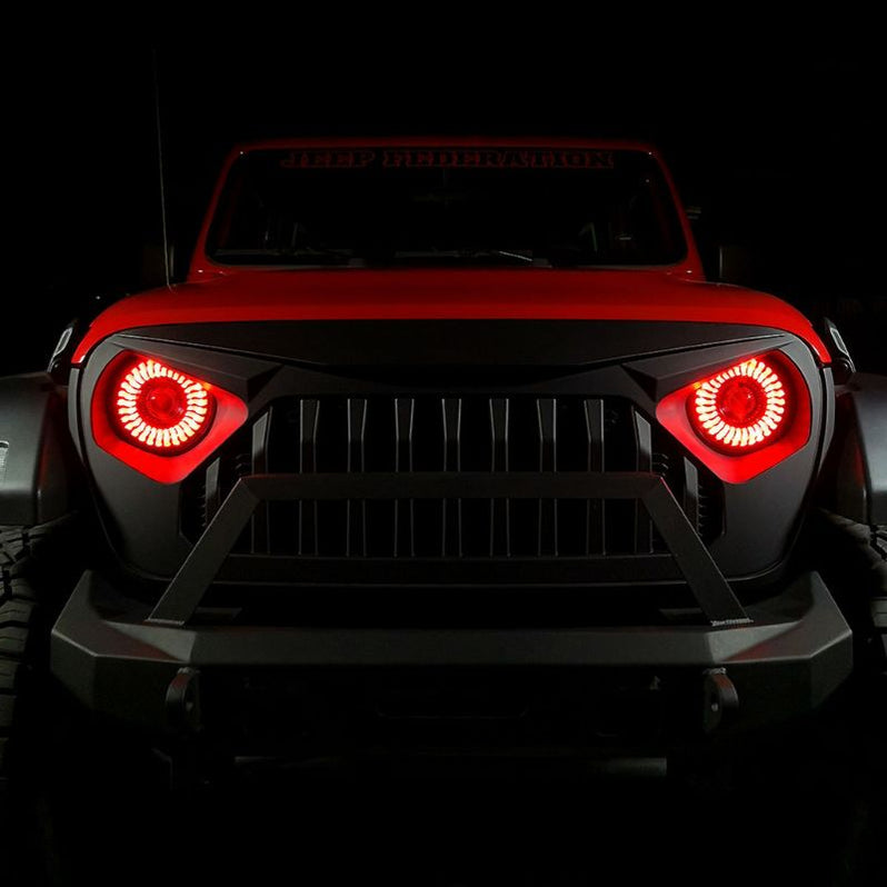 Jeep Wrangler JK LED Headlights With RGB Halo Turn Signal — SUPAREE