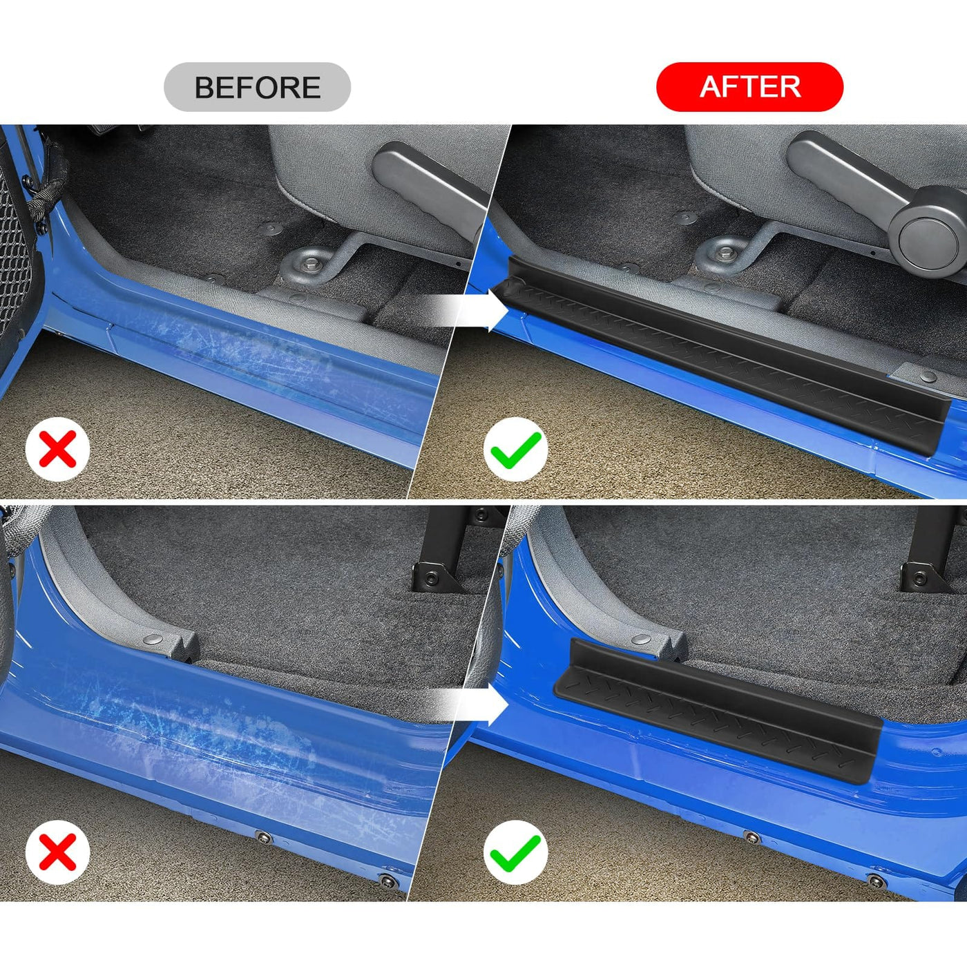 Suparee Jeep Wrangler Door Sill Guards for 2007-2018 JK JKU — SUPAREE