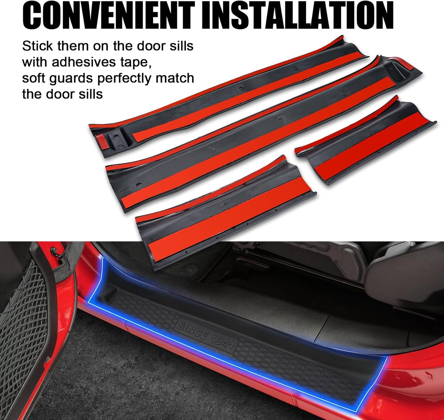 Suparee Jeep Door Sill Guards Kit with "1941" for 2018+ JL JLU JT 4 ...