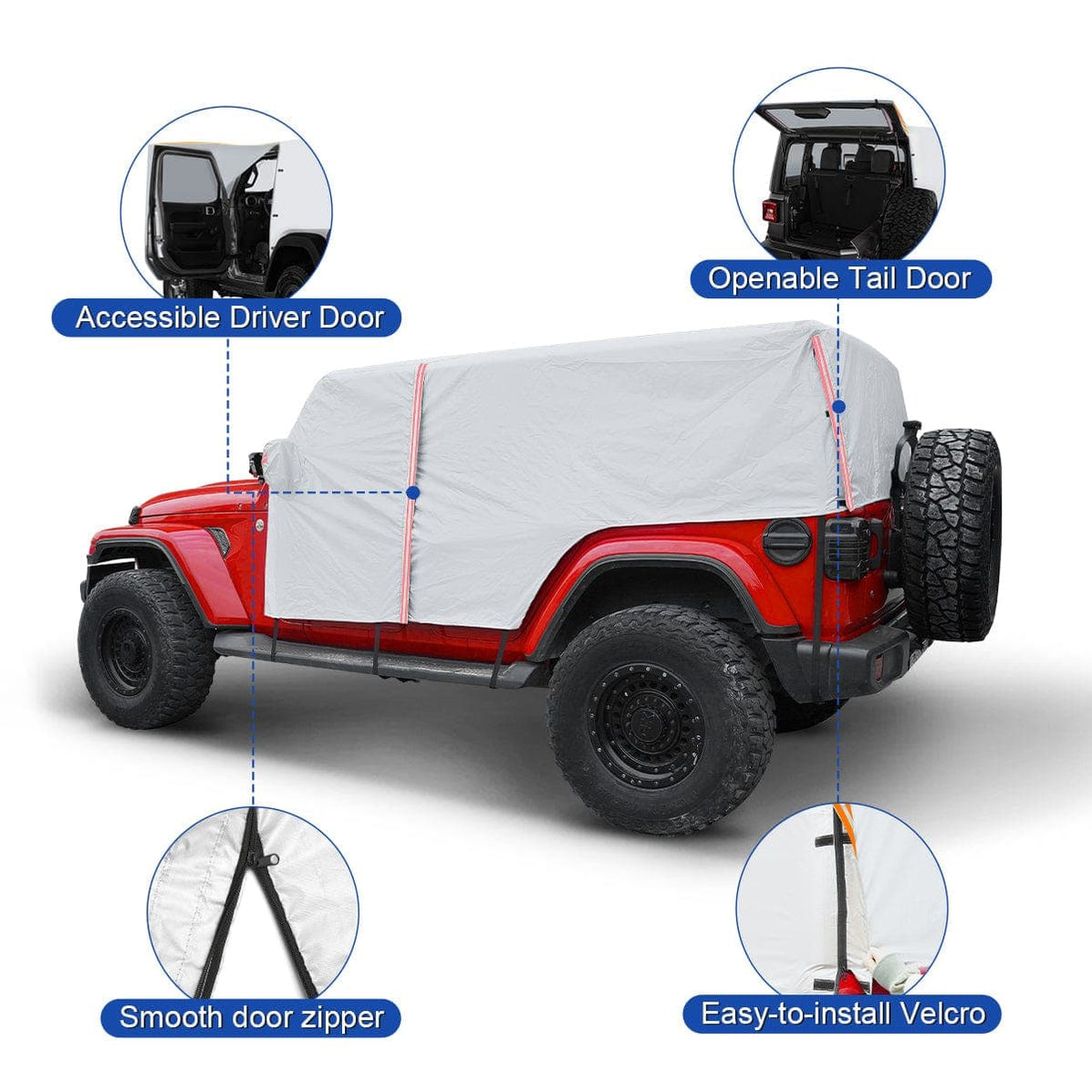 Jeep Wrangler Cover Waterproof 4 Door for 2007-2024 — SUPAREE
